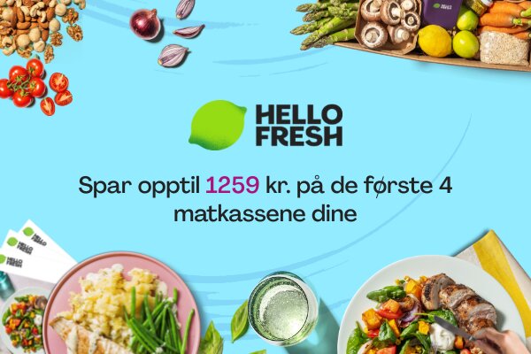 HelloFresh Rabattkode og Tilbud: Spar opptil 1299kr på dine 5 neste matkasser! | Coupolife